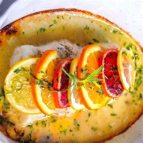 Citrus Roasted Cod With Tarragon Brown Butter And Honey