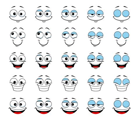 Cartoon Face And Blink Eye Animation Vector Sprite Sheet With Human