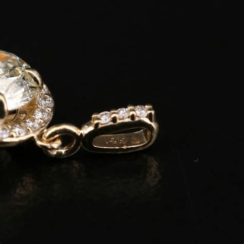 14k Diamond Pendant Ebth