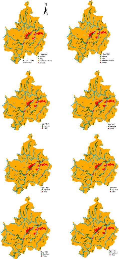 Spatial Distributions Of Igeo Of Heavy Metals In Sediments In The Study