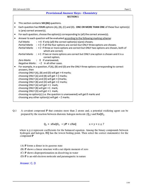 Iitk 20241chemkeys Pdf Redox Chemical Compounds