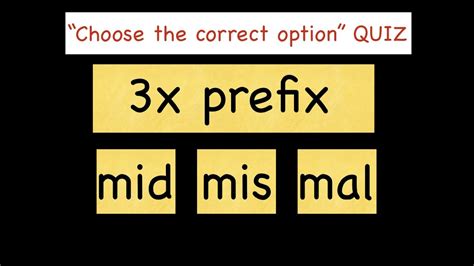 Which One Is Correct Grammar Quiz Prefix Mis Mid Mal Youtube