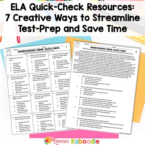 Ela Quick Checks 7 Fun Ways To Boost Test Prep And Save Time