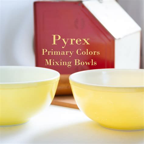 Pyrex Yellow Mixing Bowl Primary Color Set 4 Quart Early Pyrex Mixing Bowl Marked Pyrex T