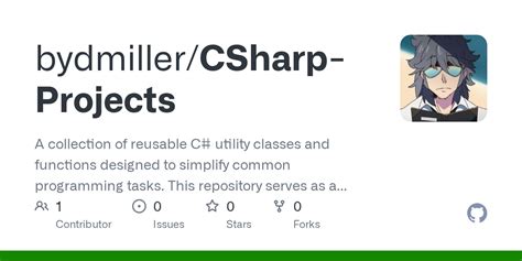 Github Bydmillercsharp Projects A Collection Of Reusable C Utility