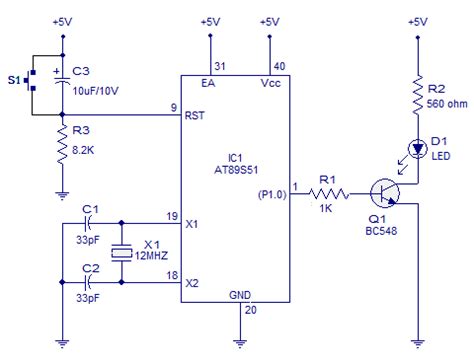 Reset Circuit In 8051 Microcontroller