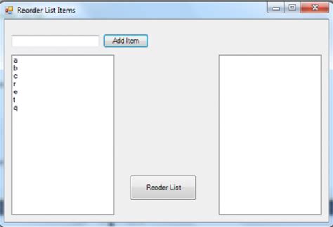 Reorder Items In Listbox Using C Free Source Code Tutorials And