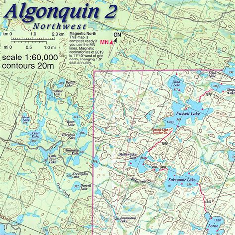 Adventure Map Algonquin 2 Northwest