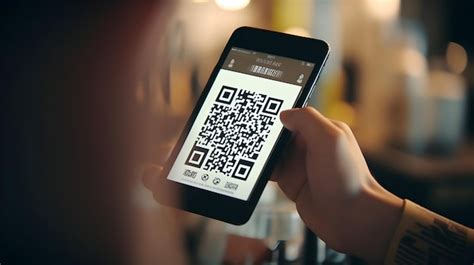 Premium Photo Smartphone Scanning Qr Code For Payment