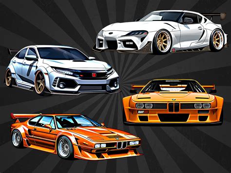 Jdm Cars Png Clipart Bundle Japanese Tuner Car Graphics Stance