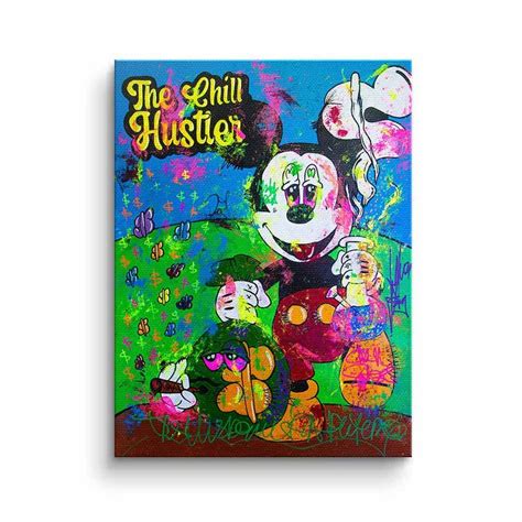 Dotcomcanvas® Leinwandbild Leinwandbild The Chill Hustler Mickey Mouse
