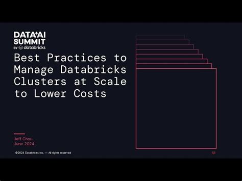 Free Video Best Practices To Manage Databricks Clusters At Scale To Lower Costs From Databricks