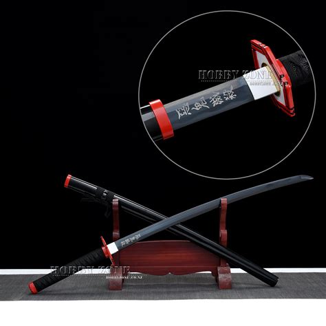 Hand Forged Demon Slayer Giyuu Tomioka Nichirin Sword Black Hobby Zone