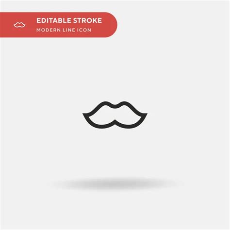 Moustache Simple Vector Icon Illustration Symbol Design Template Web