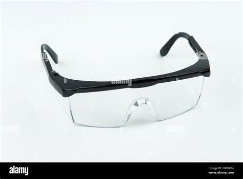 Safety Glasses Isolated On White Background Selective Focus Stock