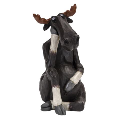 Skulptur Älg Dekoration Helge Prydnad