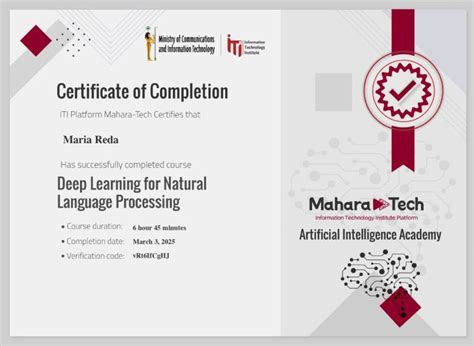 Maria Reda On Linkedin Deeplearning Nlp Artificialintelligence Machinelearning Iti