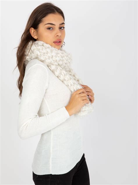 Плетен бял шал Market Dir Bg