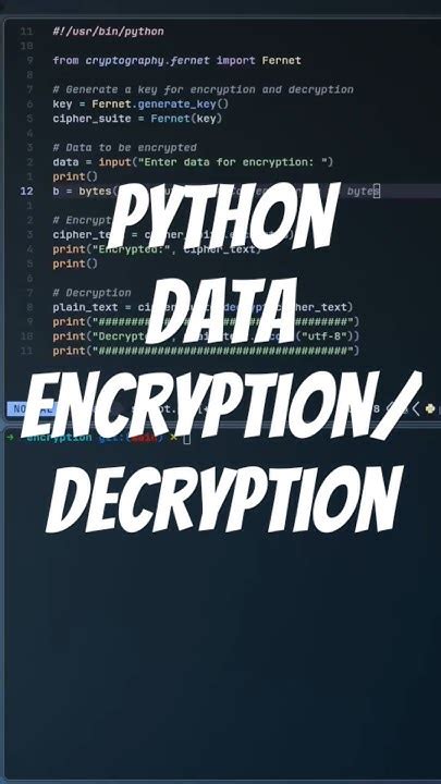 Data Encryptiondecryption In Python Python Cybersecurity Programming Code Networking