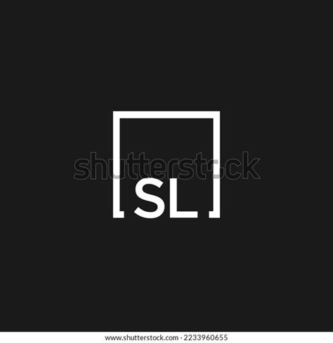 Sl Initial Monogram Logo Square Style Stock Vector Royalty Free 2233960655 Shutterstock