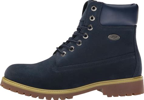 Lugz Mens Convoy Fleece Wr Lace Up Casual Boots Ankle Blacknavy
