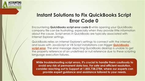 Ppt Easy Way To Terminate Quickbooks Script Error Code 0 Powerpoint