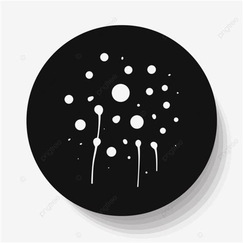 Cute Circle Design With Dot Dots Vector A Simplistic Black Icon Of