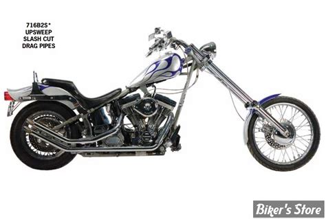 Echappement Paughco Softail 8699 Upsweep Drag Pipe Drag Pipe