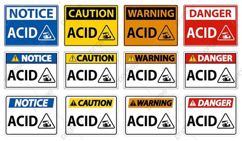 Warning Label Vector Png Images Label Acid Warning Sign On White Background Toxic Protection