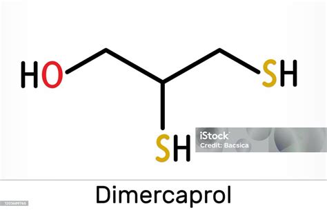 Dimercaprol Bal British Antilewisite C3h8os2 Molecule It Is Chelating