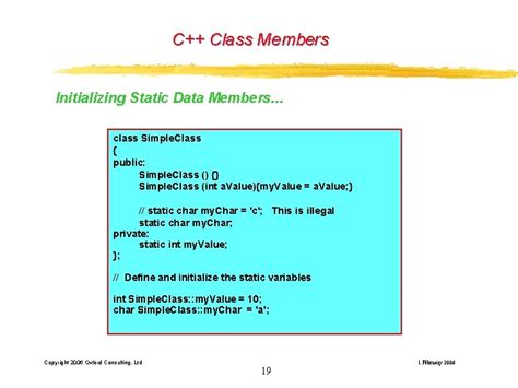 C Class Members Class Definition Class Name Public