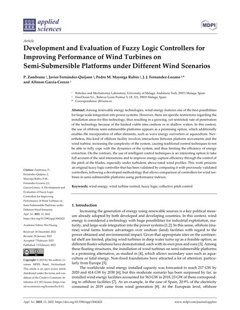 PDF Development And Evaluation Of Fuzzy Logic Controllers For