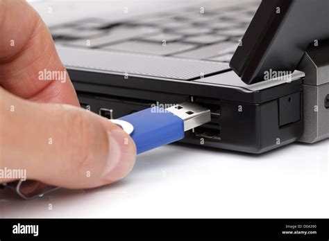 Connecting USB Flash Memory Stick Stock Photo Alamy