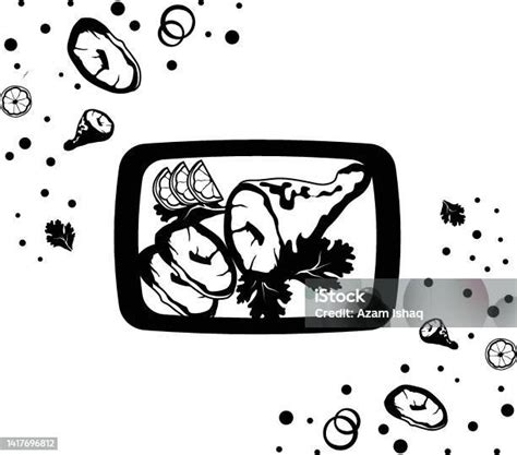 뼈 벡터 아이콘 디자인 이탈리아 간판의 국가 요리 화이트 배경에 전통 요리 기호 재료와 미식가 음식 요리 메뉴 항목 플래터 개념에 Prosciutto 건강한 식생활에 대한