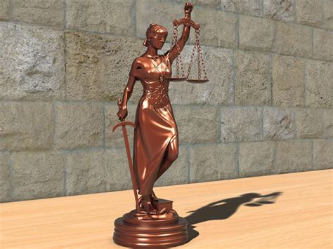 Statue Themis Lady Justice 3d Model By Deleon3d