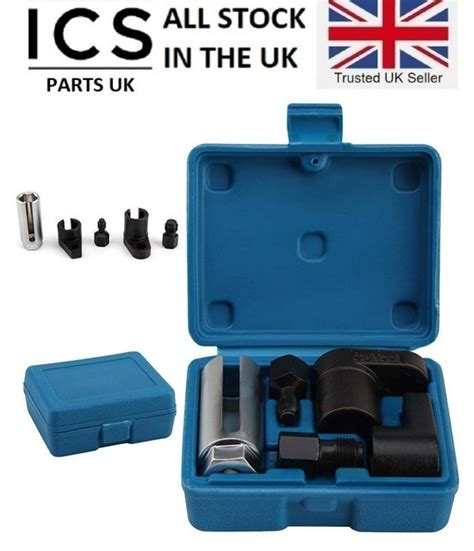 5 Pc 22mm Lambda Oxygen Sensor Socket Set Chasers Kit Thread Remove