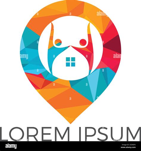 Foster Home Locator Vector Logo Design Foster Home Pin Map Symbol Vector Design Stock Vector