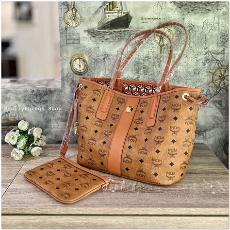 Mcm Small Reversible Shopper Line