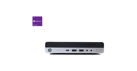 HP EliteDesk 800 G5 MP Generalüberholt Mini PC schwarz silber Windows