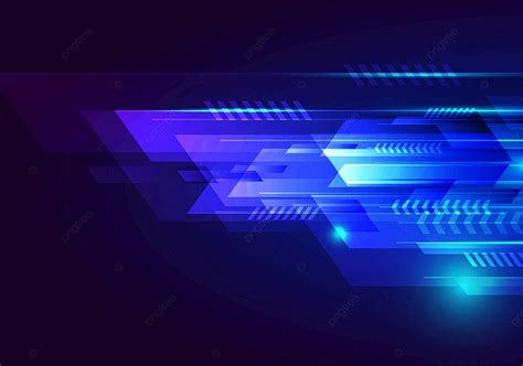 Abstract Technology Futuristic Design Blue Geometric Stripe Lines Overlapping Layers Decoration