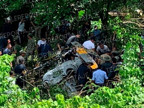 Área donde cayo helicóptero de la Semar ya fue despejada