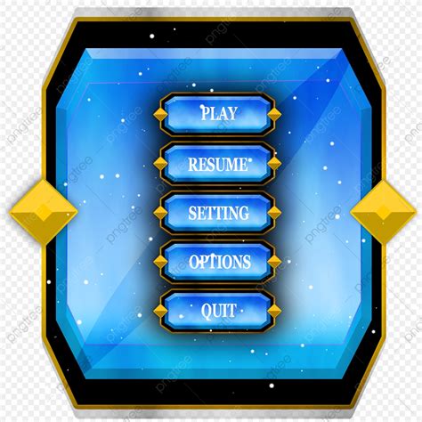 Unique Game User Interface Creative Design Vector With Transparent Background Interface Game
