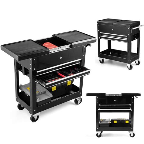 Buy Goplus Tool Cart 4 Tier Rolling Tool Box Cabinet On Wheels With