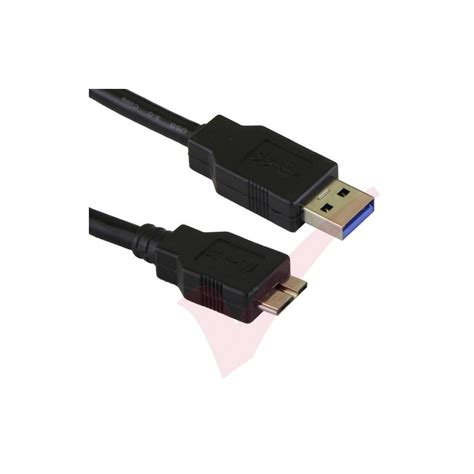 2mtr Black Usb 30 A Male To Micro B Male Superspeed Data Cable