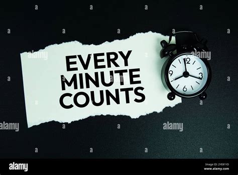 Every Minute Counts Text Motivational And Inspiration Quote With Alarm