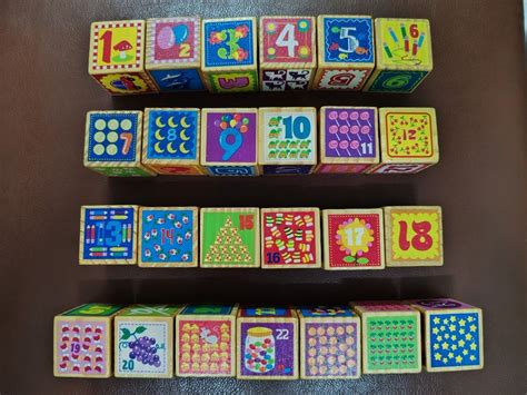 Wooden Cube Numbers And Countings B10 Hobbies And Toys Toys And Games On