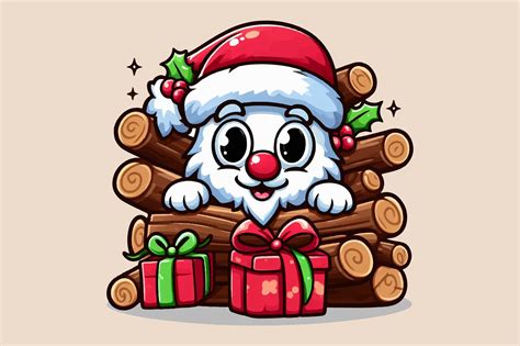 Free Christmas Peeking Png Sublimation Graphic By Crafted Wonders