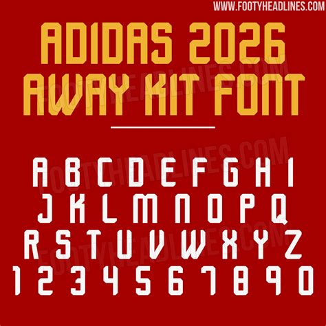 Exclusive Adidas 2026 World Cup Away Kit Font Leaked Footy Headlines