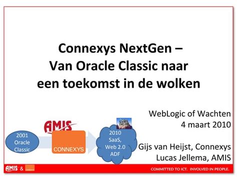 From Oracle Classic Into The Cloud Connexys And Amis Ppt