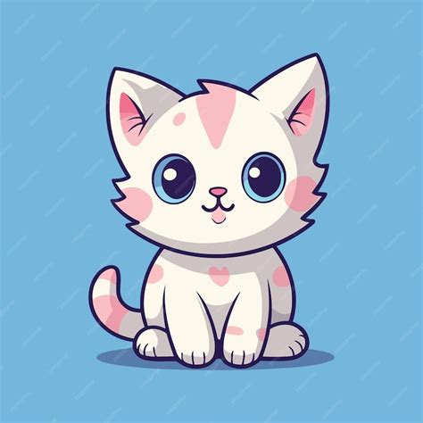 Premium Vector Cute Cat Cartoon Icon Vector Illustration